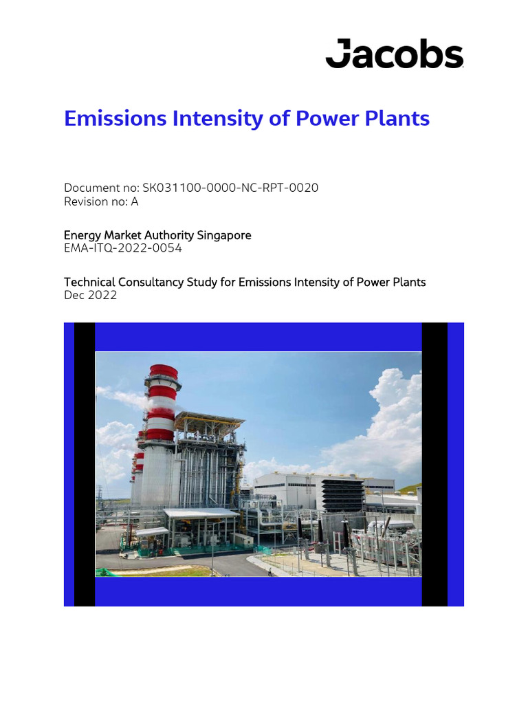 EMA Power Generation Study | PDF | Emission Intensity | Greenhouse Gas