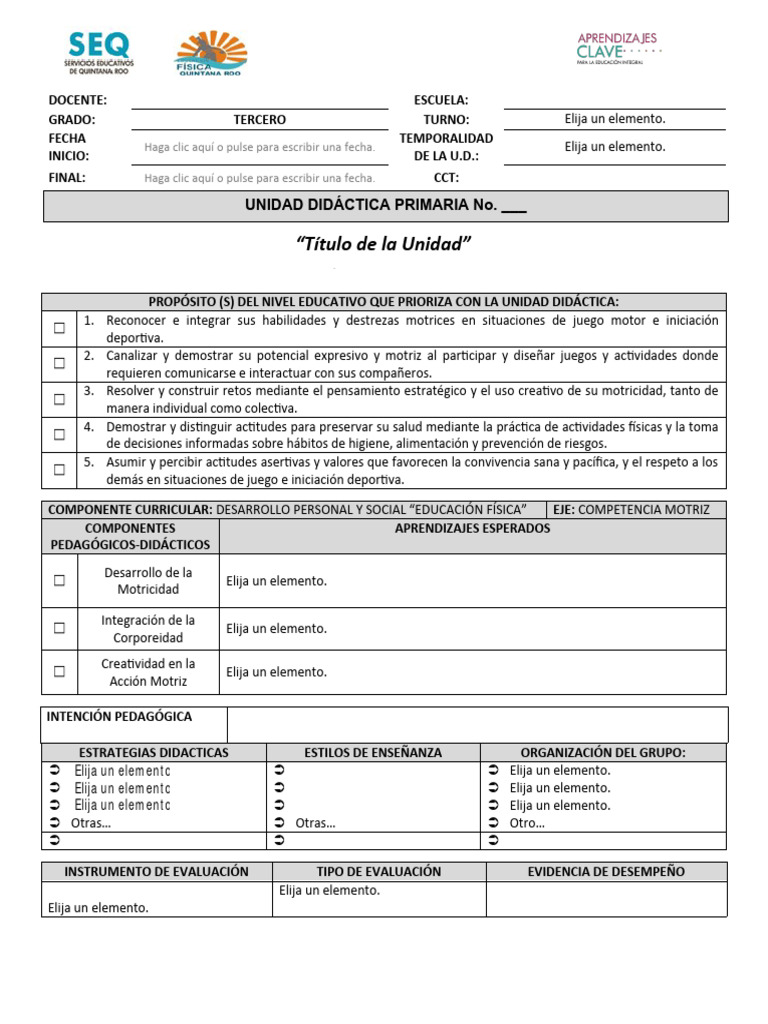 Plan Clase. 3° Prim. AC. EF | PDF | Evaluación | Maestros