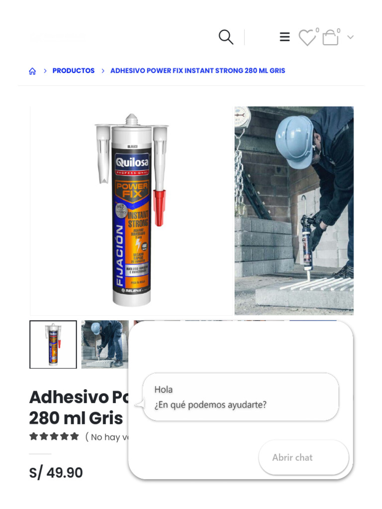 Adhesivo Power Fix Instant Strong 280 ML Gris - Grupo Koller | PDF ...