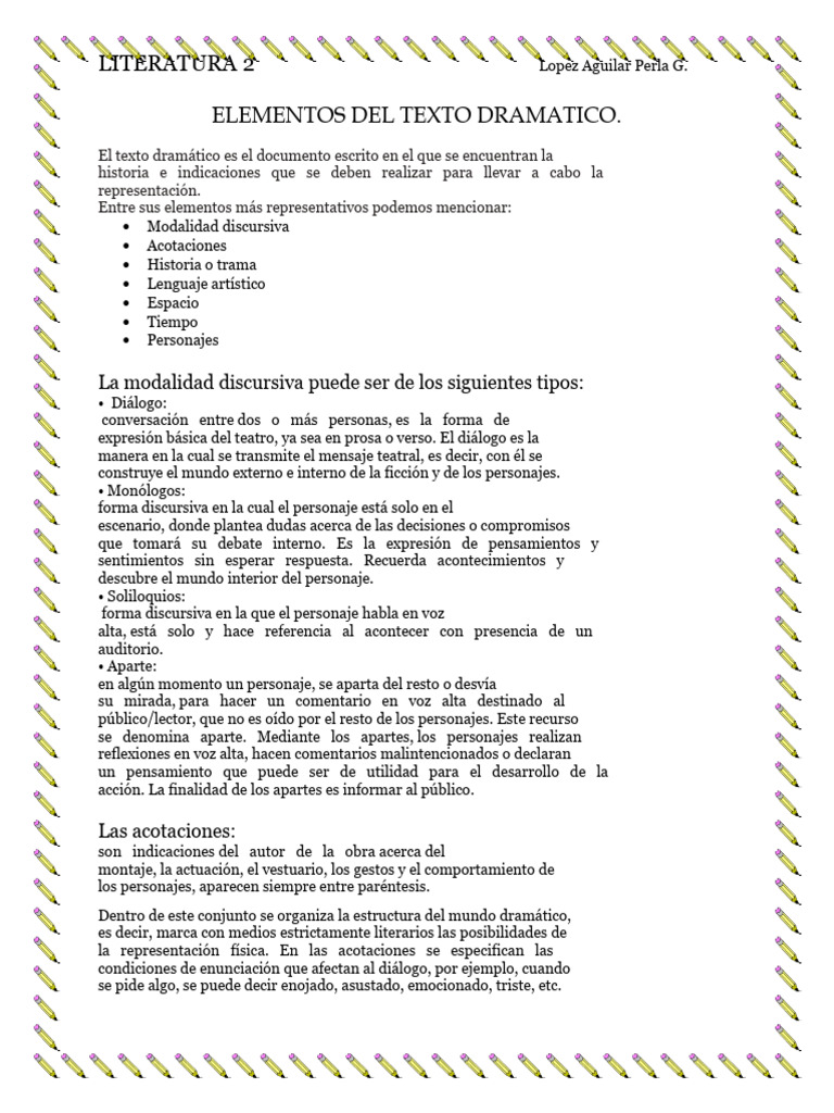 Elementos Del Texto Dramatico | PDF | Monólogo | Teatro