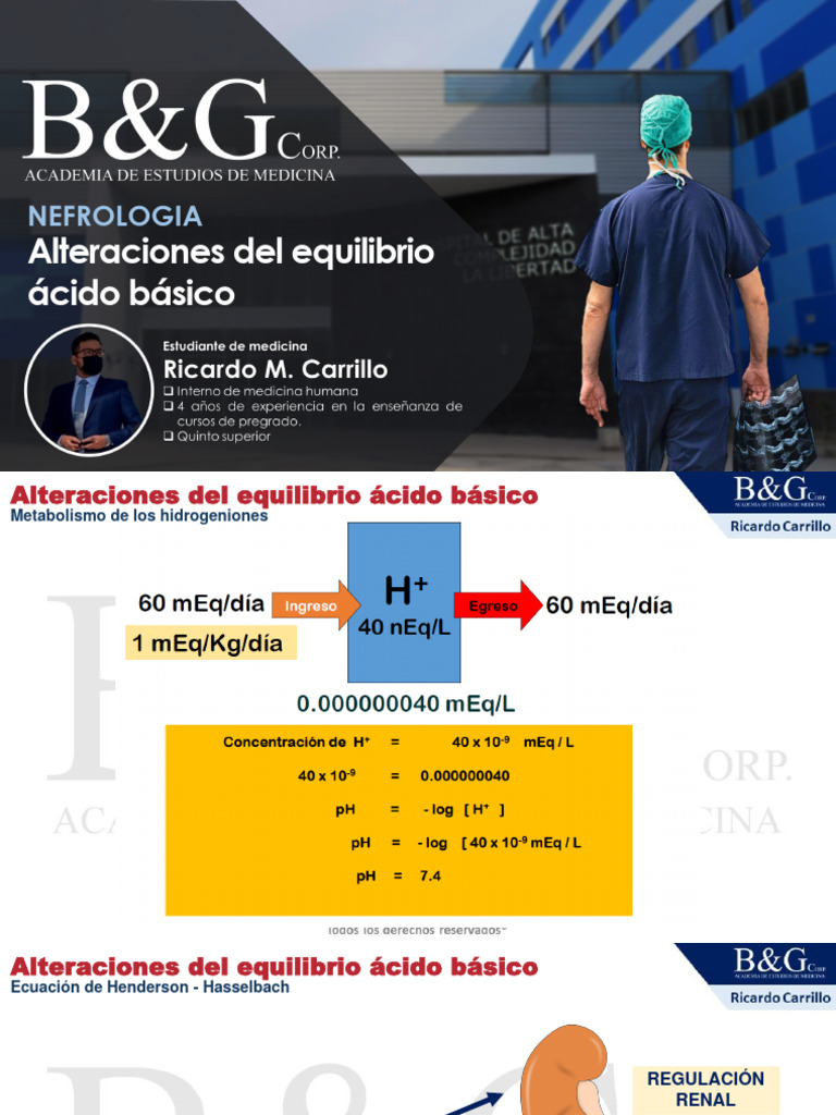 4-Alteraciones Del Equilibrio Ácido-Básico | PDF | Solución tampón | Medicina de Cuidados Intensivos