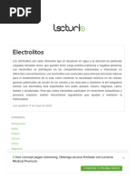 Electrolitos Extracelulares e Intracelulares | PDF | Electrólito | Sodio