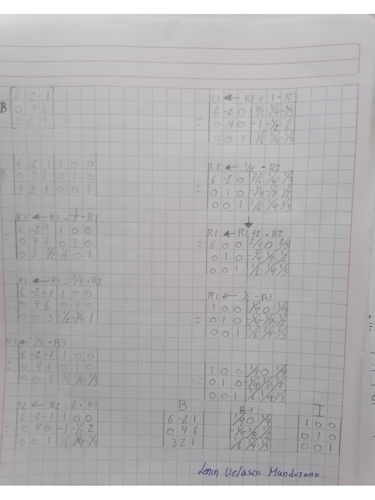 Matrices Gauss Jordan | PDF