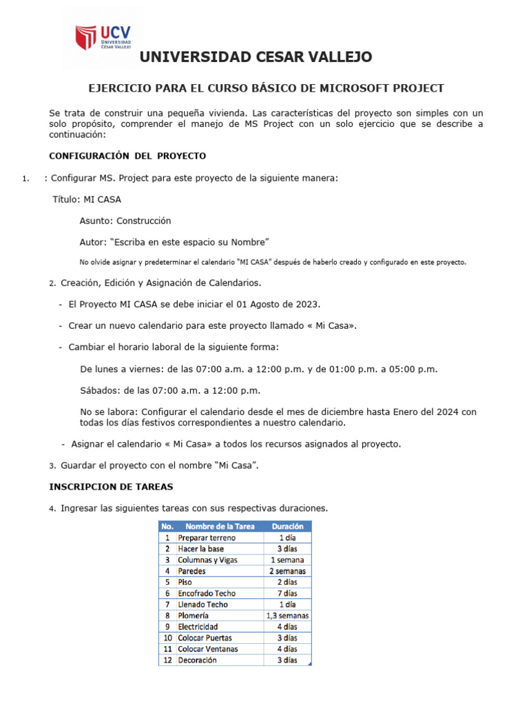 Practica - Project 1 | PDF | Calendario