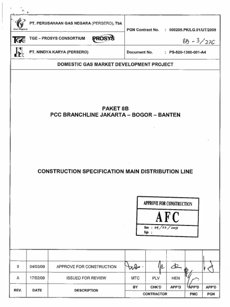 CS. Main Distribution Line Rev.0 | PDF
