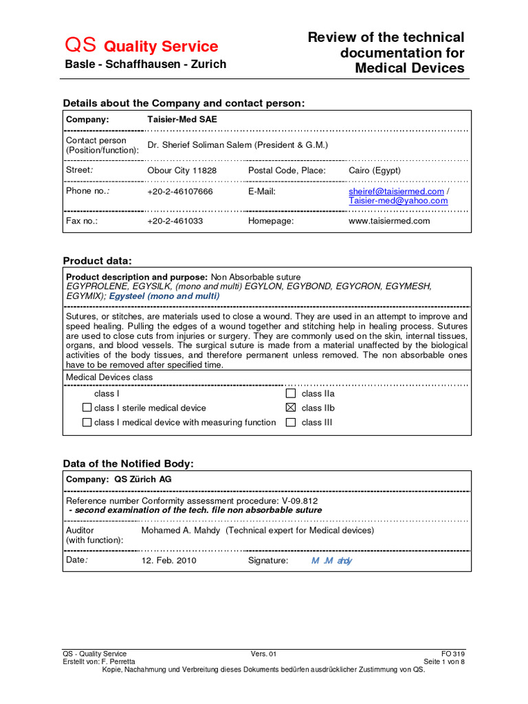 FO 319-E Tech Doc Surgical - Non Absorb - Sutures2010 | PDF | Toxicity ...