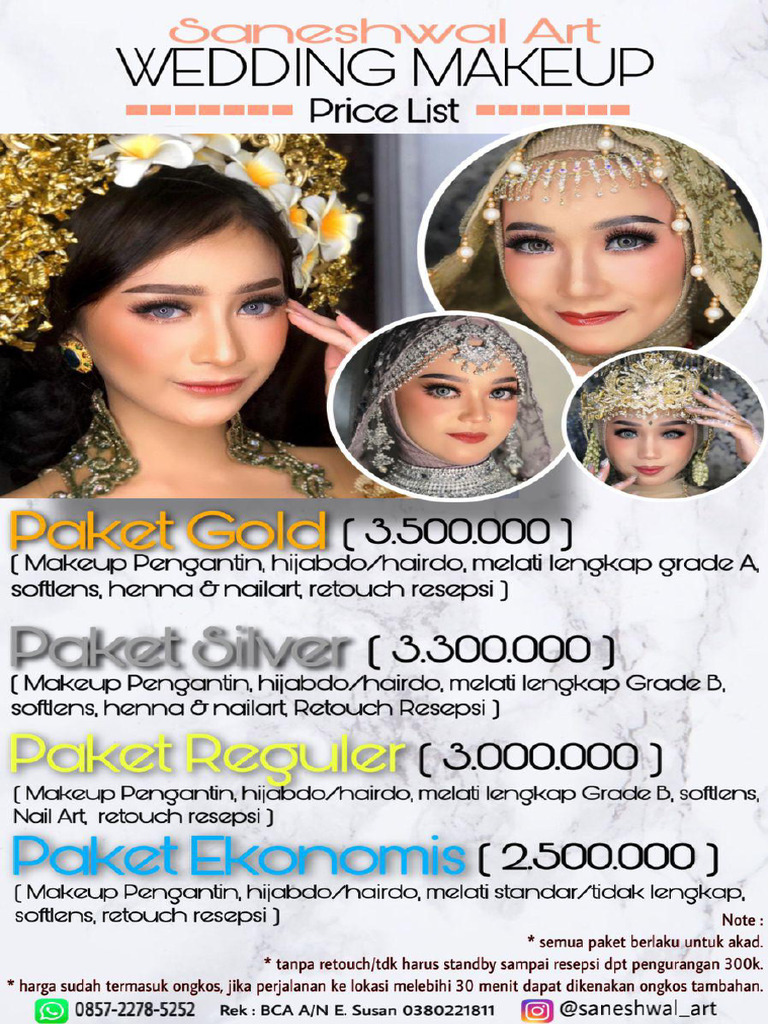 Price List Makeup | PDF