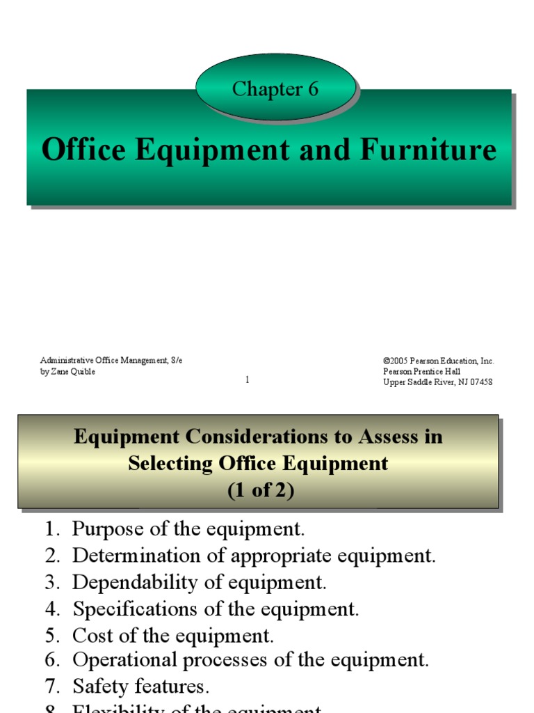 Office Equipment and Furniture | PDF | Lease | Business