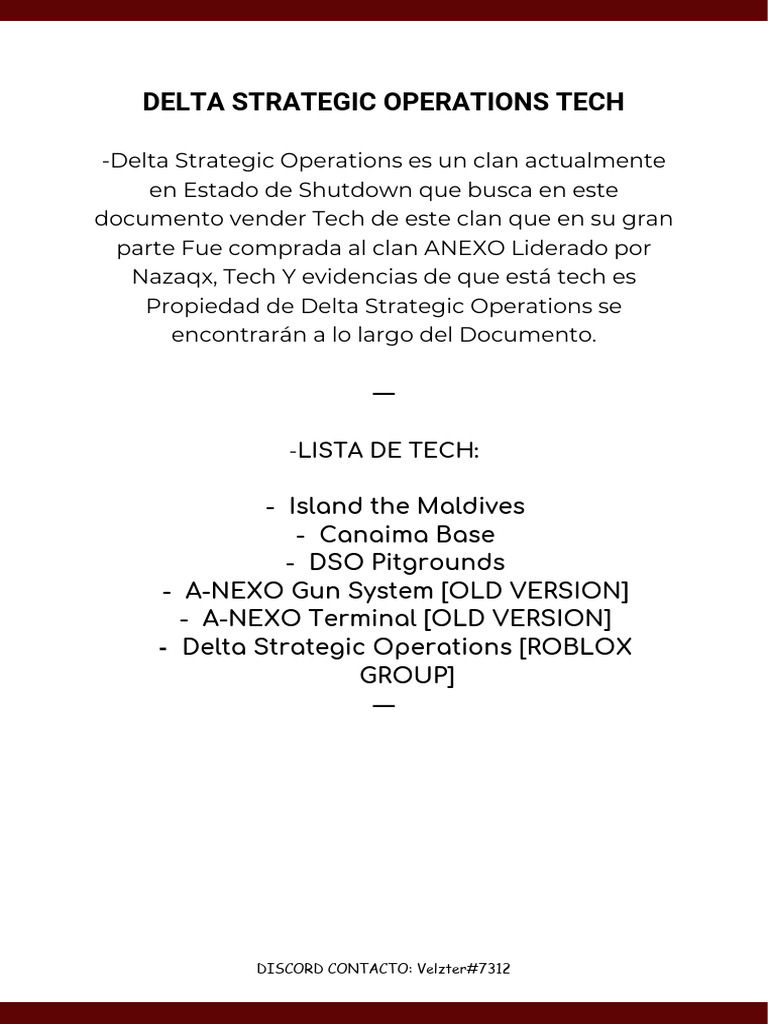 Venta de Tecnología Delta Operations | PDF