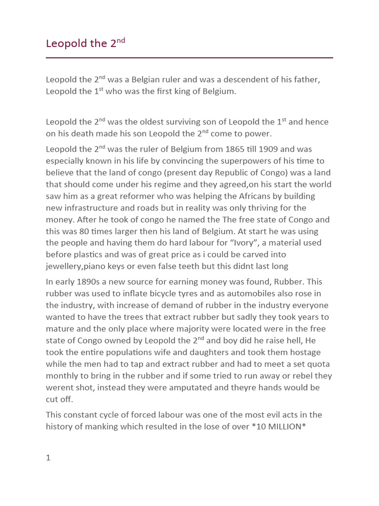 Leopold The 2nd | PDF