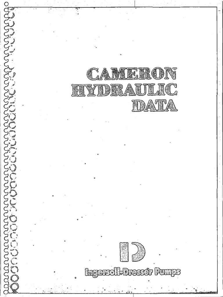 Cameron Hydraulic Data Book 18th Ed. | PDF | Pump | Viscosity