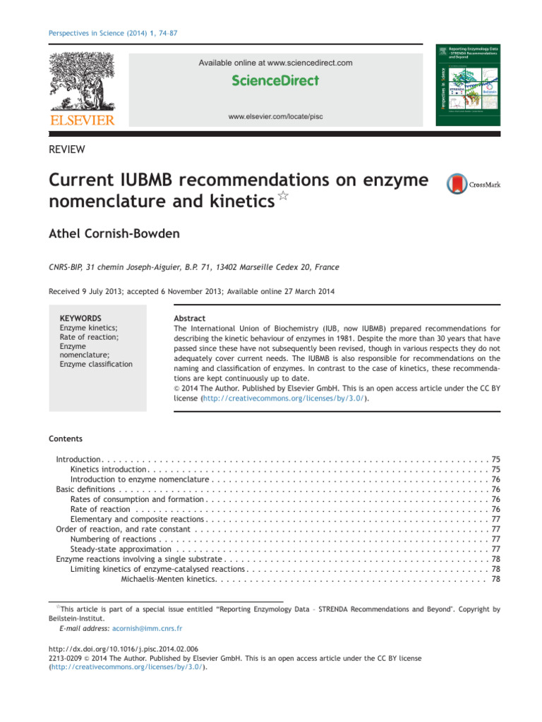 Current IUBMB Recommendations On Enzyme Nomenclature | PDF | Enzyme ...