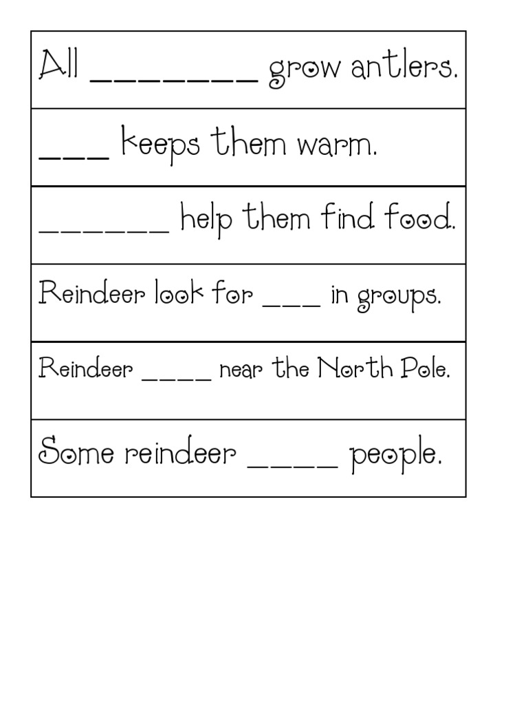 Reindeer Fact Book Pics | PDF