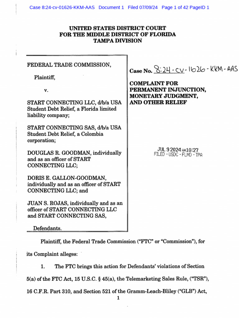 FTC V. Usa Debt Relief | PDF | Federal Trade Commission | American ...