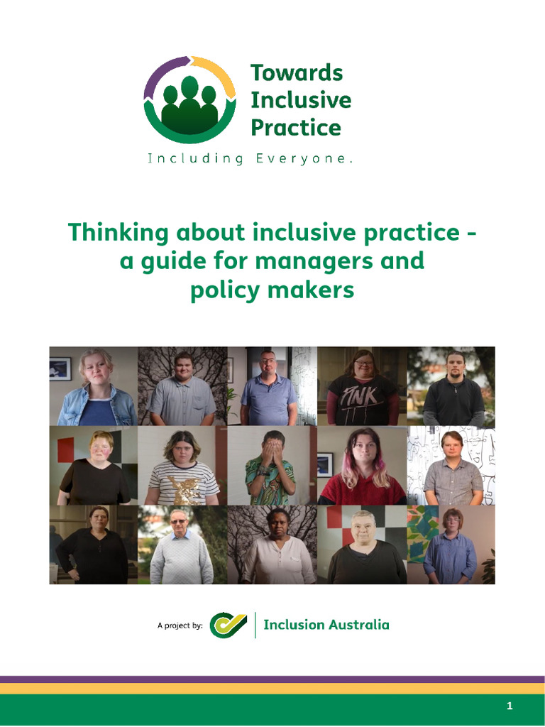 Guide To Inclusion For Policy Makers | PDF | Disability | Accessibility