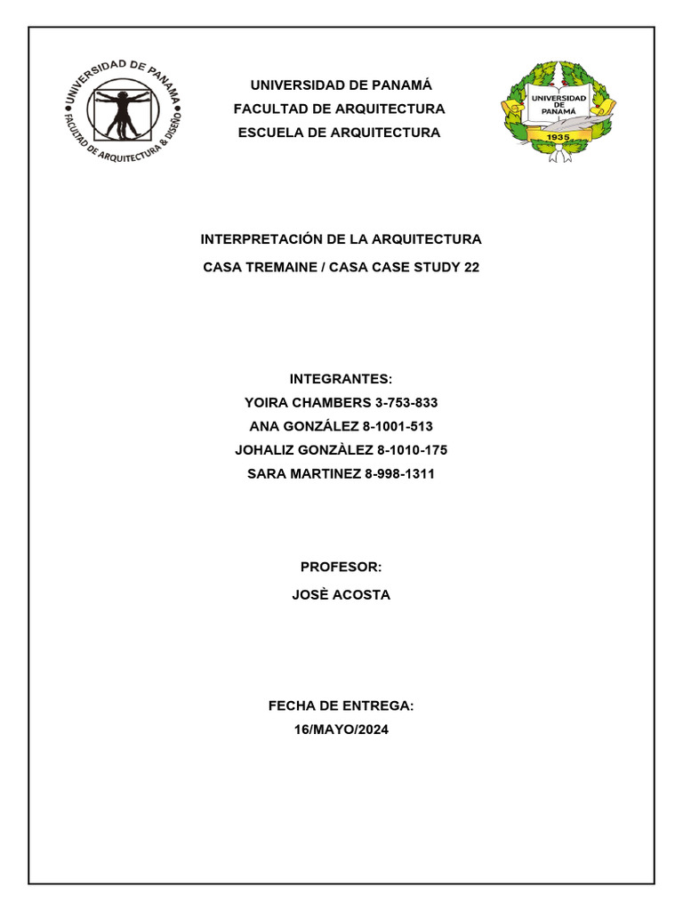 Análisis de Casa Tremaine y Case Study 22 | PDF | Diseño arquitectonico ...