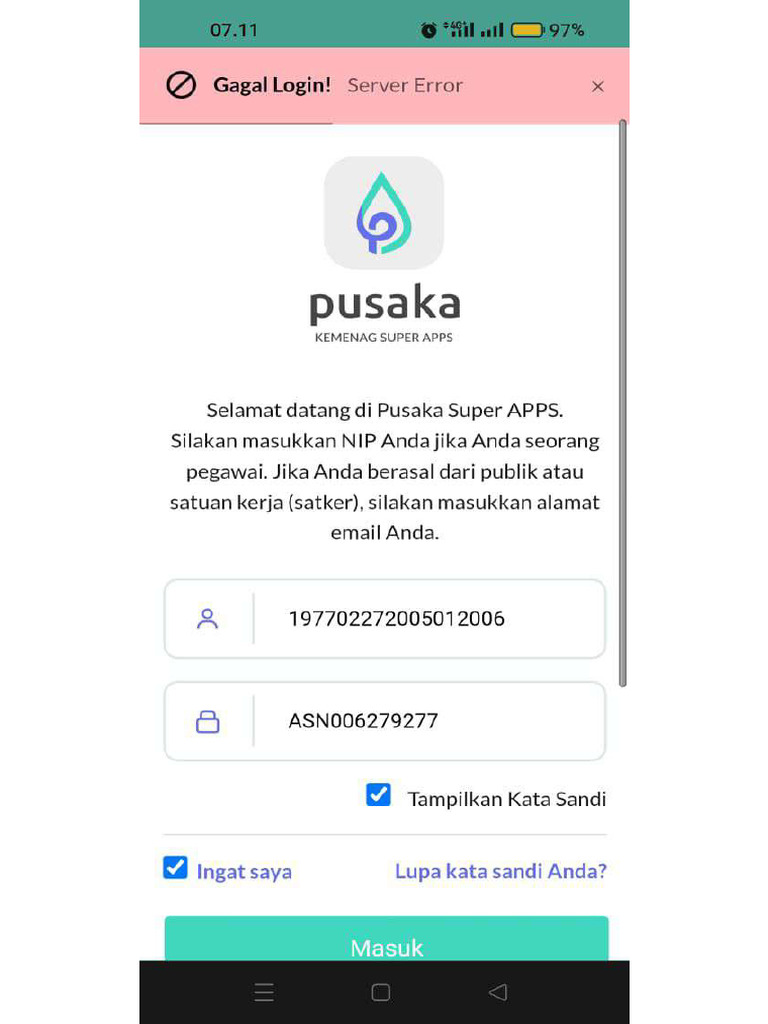 Pengaduan Absensi Erorr-Rina | PDF