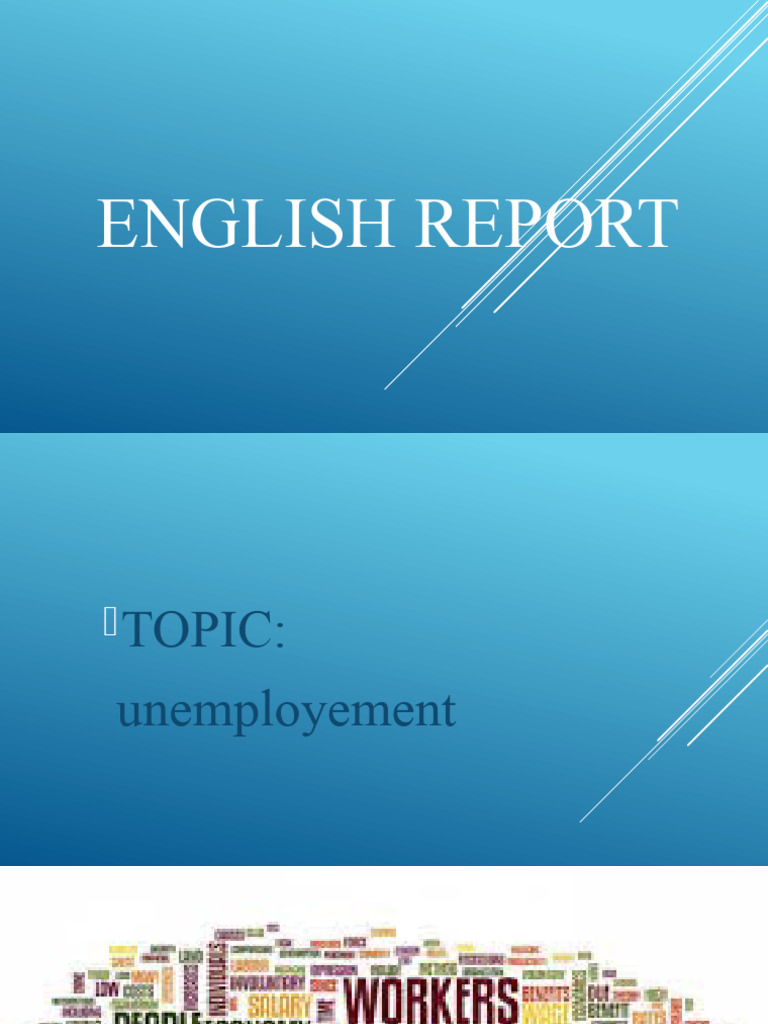 English Report | PDF | Unemployment | Economics