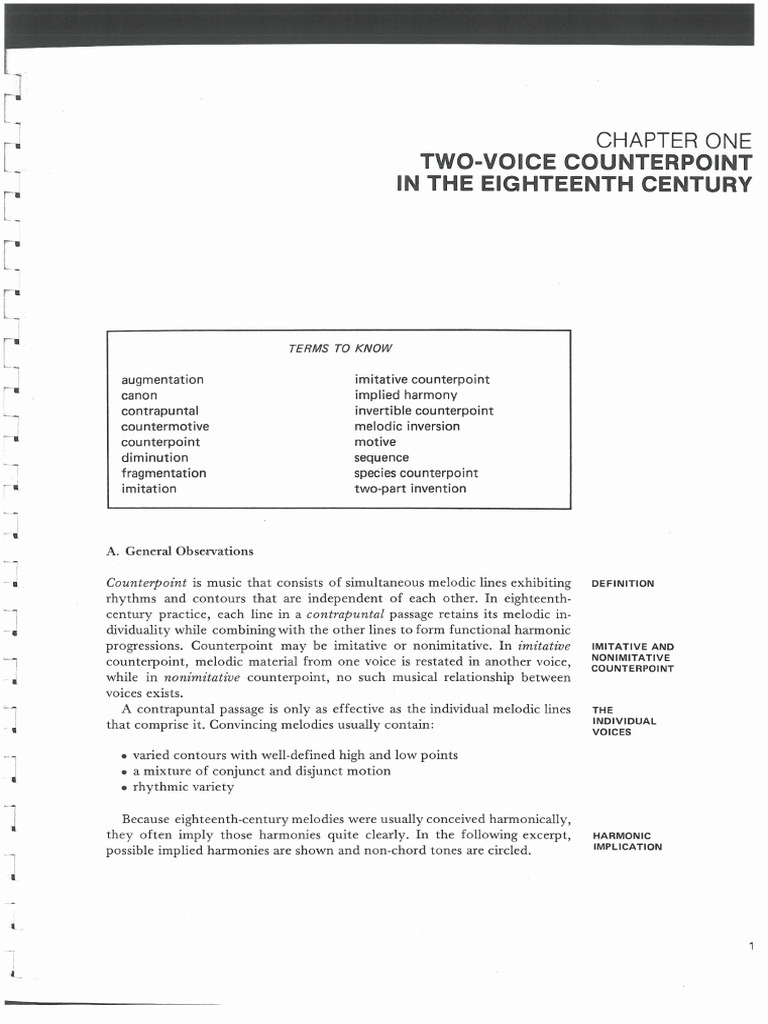 2 Voice Counterpoint 18th Century | PDF