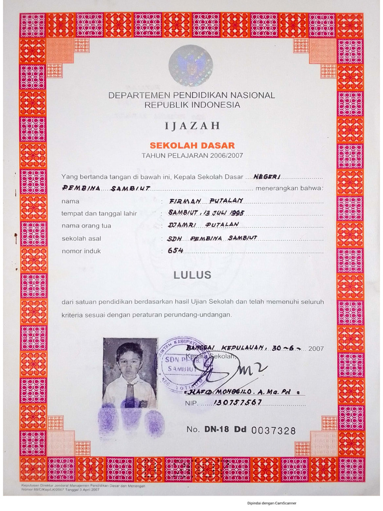 Ijazah SD | PDF