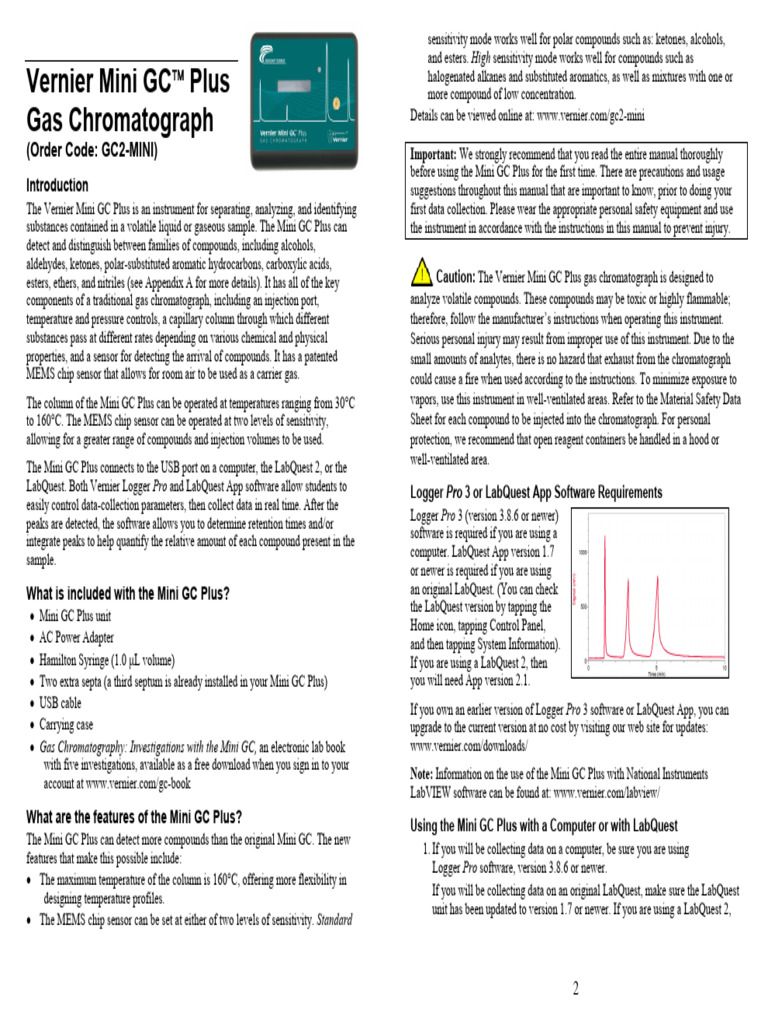 gc2 Mini | PDF | Gas Chromatography | Chromatography