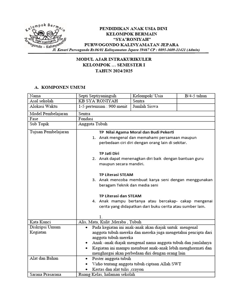 Format Modul Ajar Fix | PDF