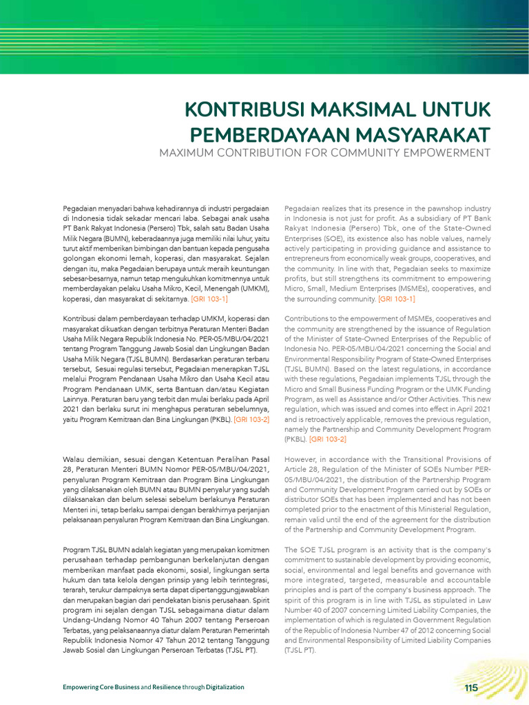 ISI SR PEGADAIAN 2021 REV (1) Removed3 | PDF | Small And Medium Sized Enterprises | Business