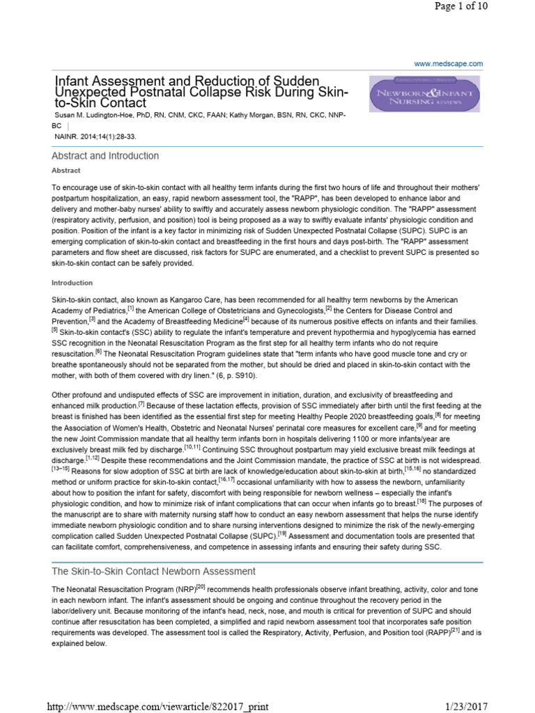 Skin To Skin - Medscape Article | PDF | Breastfeeding | Childbirth