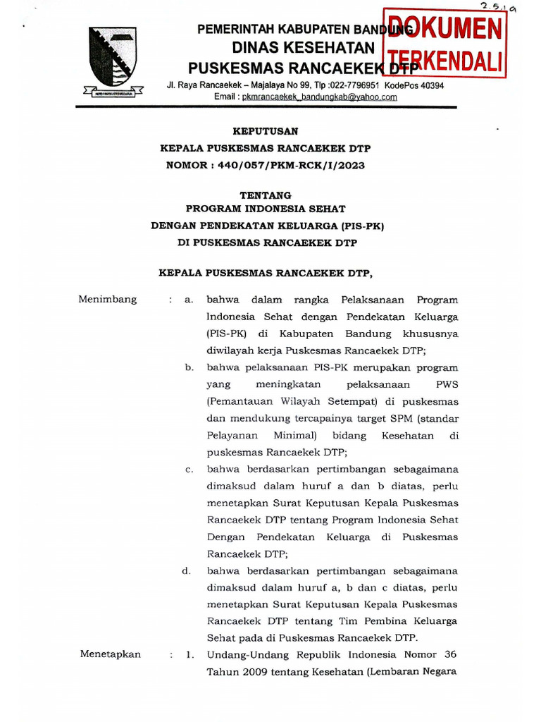 2.5.1.a. (SK - TENTANG PROGRAM INDONESIA SEHAT,,DENGAN PENDEKATAN ...