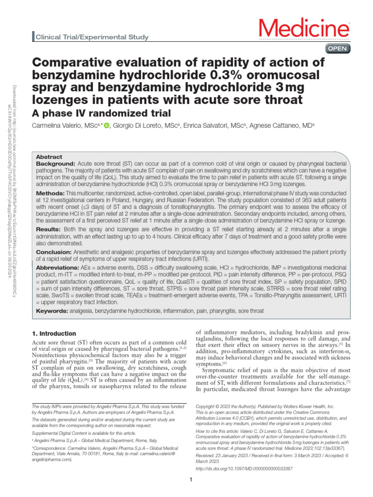 Comparative Evaluation of Rapidity of Action of.64 | PDF | Inflammation | Pain
