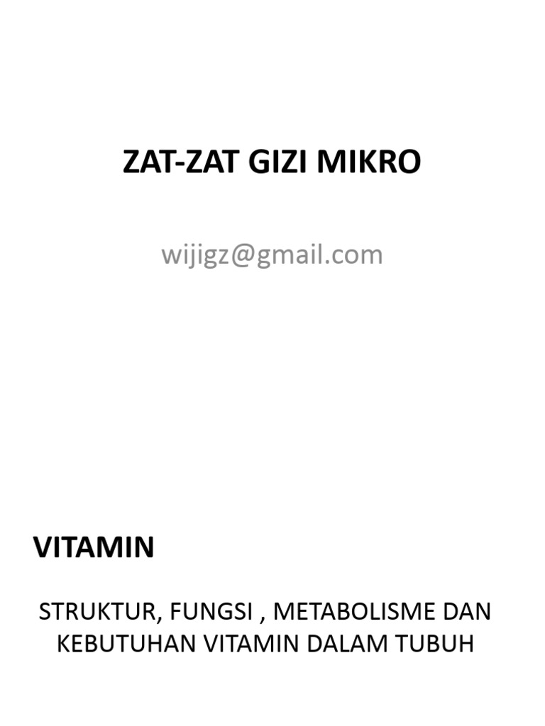 Zat Gizi Mikro | PDF
