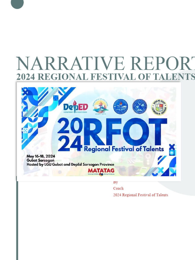 Narrative Report NFOT 2024 | PDF