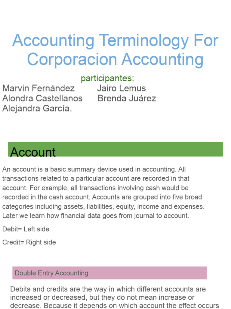 Accounting Terminology | PDF | Debits And Credits | Expense