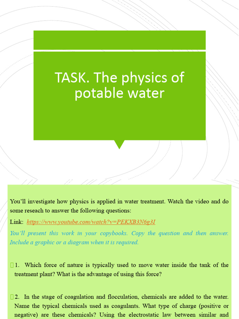 Physics in Water Treatment | PDF
