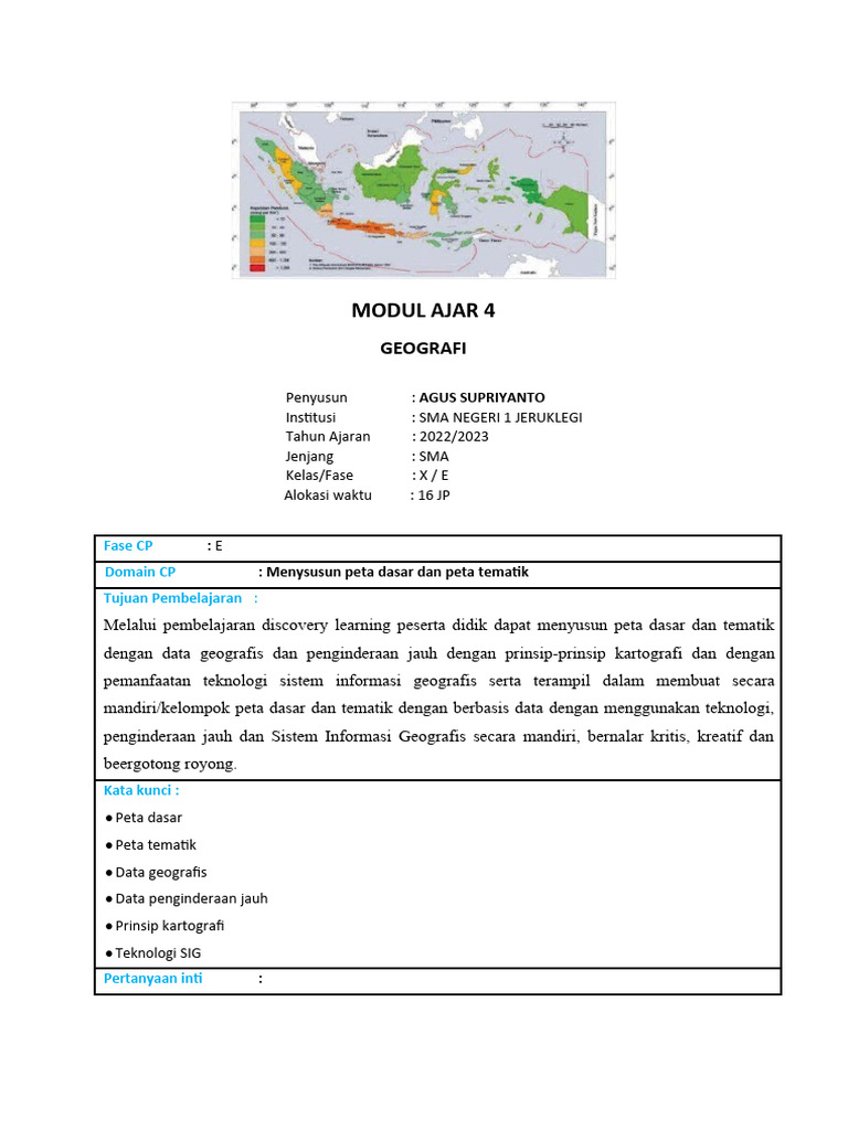 Modul X 4 Peta, Peng Jauh & Sig | PDF