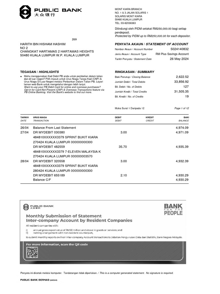 Est MT Printing Serv Let A PR 2024 | PDF | Debits And Credits | Credit Card