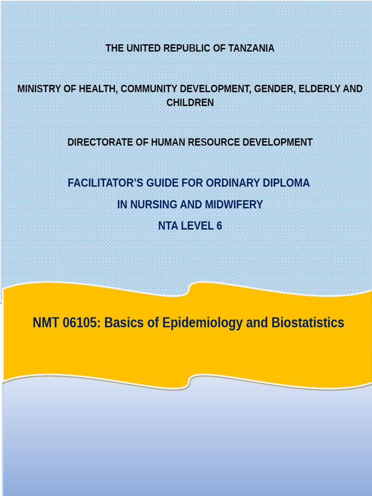 NMT 06105 basic epidemiology and biostatic | PDF | Infection | Epidemiology