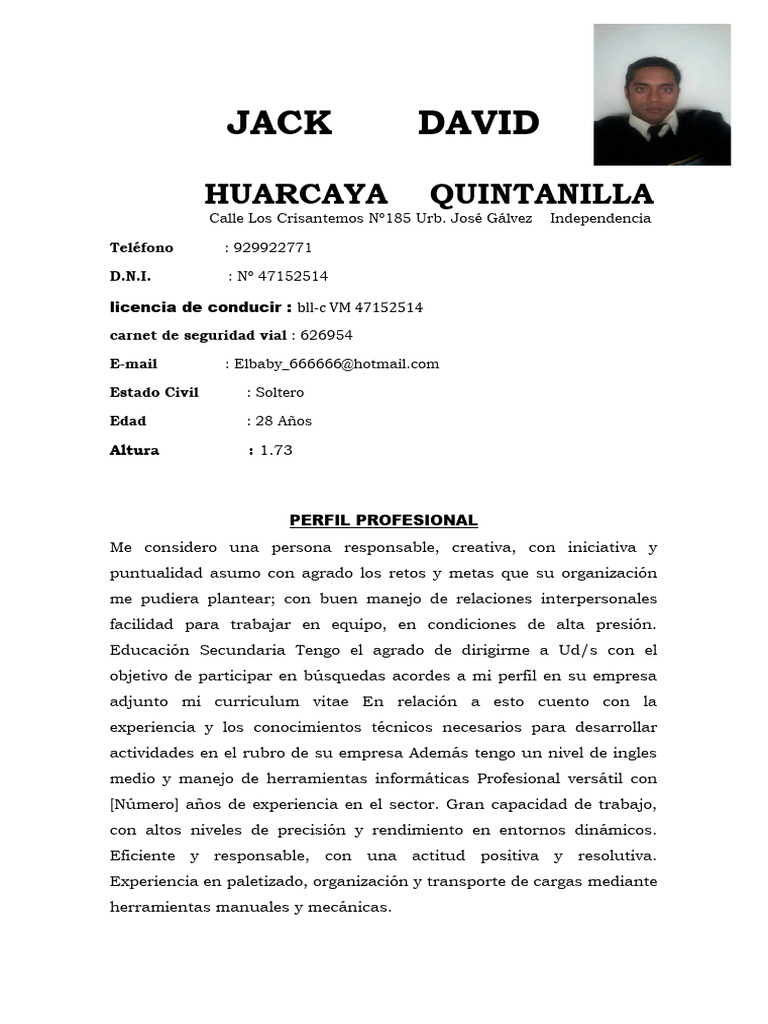 CV Jack | PDF | Business