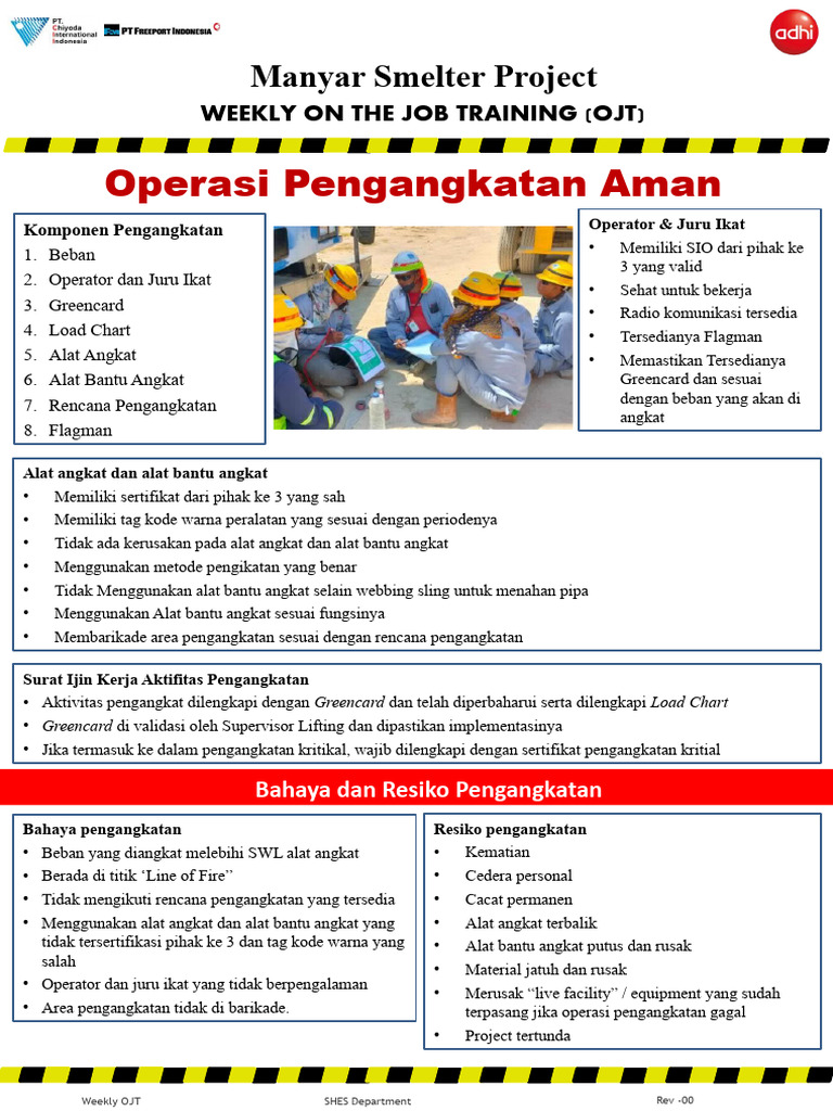 Ojt - Safe Lifting Operation | PDF