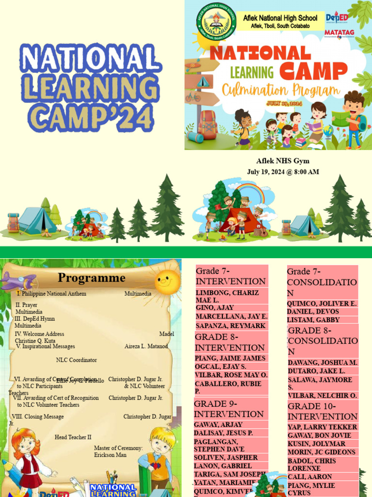 NLC 2024 Culmination Program | PDF