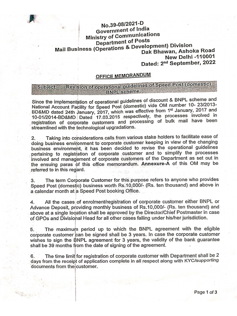 Revised BNPL Guidelines DTD 2.9.022 | PDF