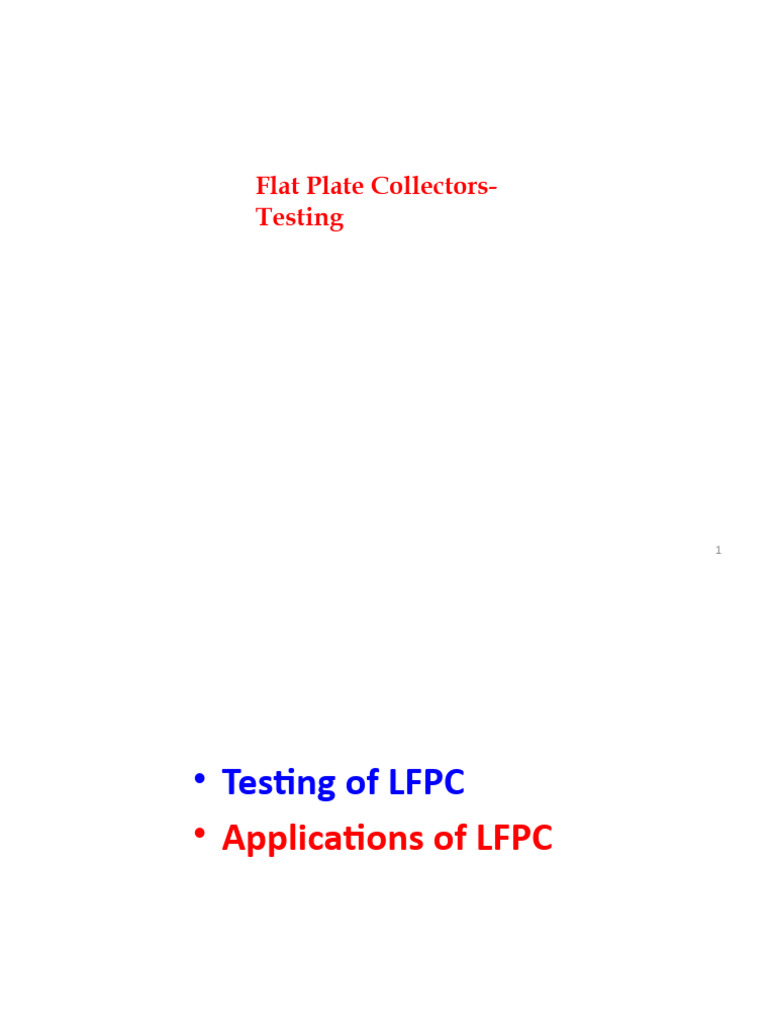FPC Testing | PDF | Water Heating | Flow Measurement