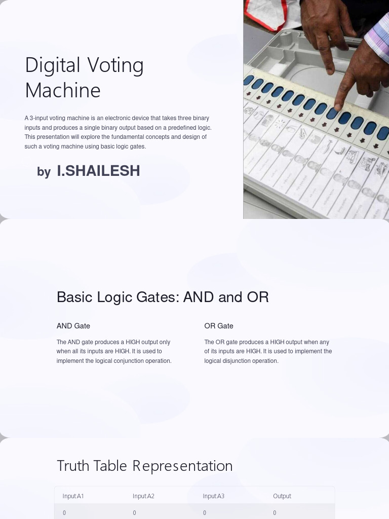 Digital Voting Machine | PDF | Logic Gate | Computer Science