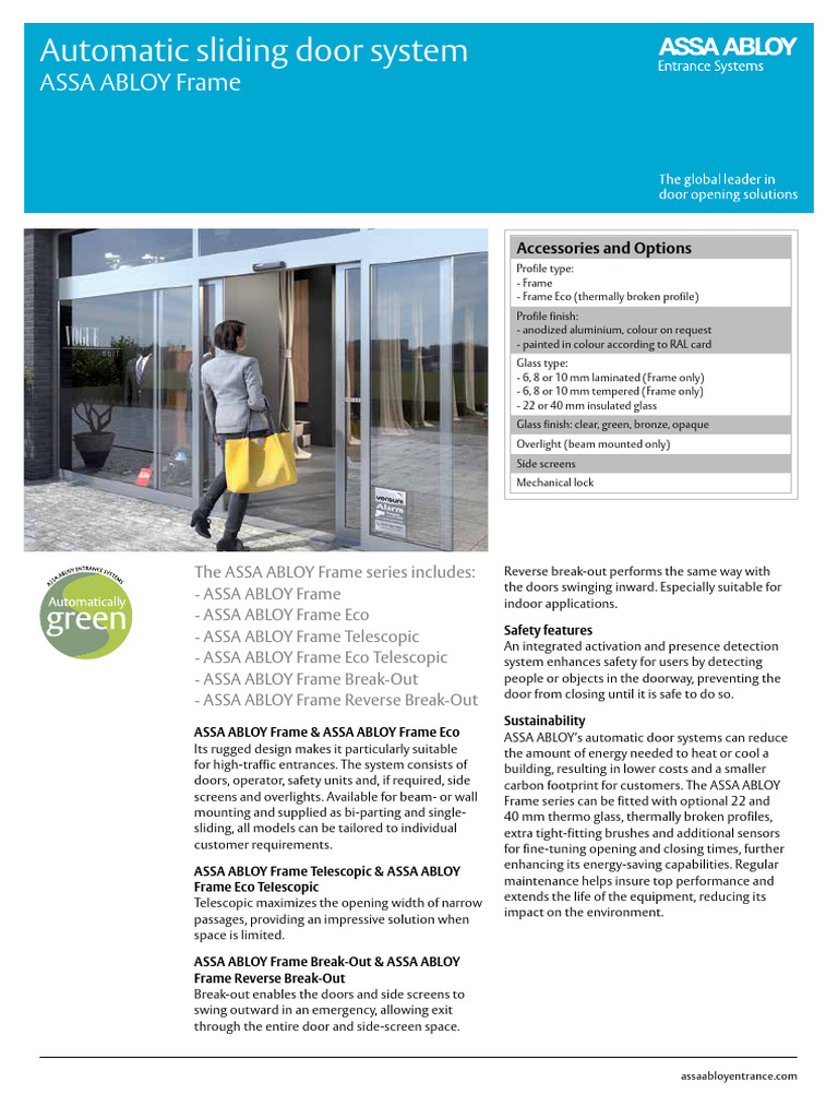Product Range Brochure - ASSA ABLOY SL500 F Frame en - 2 | PDF | Door ...