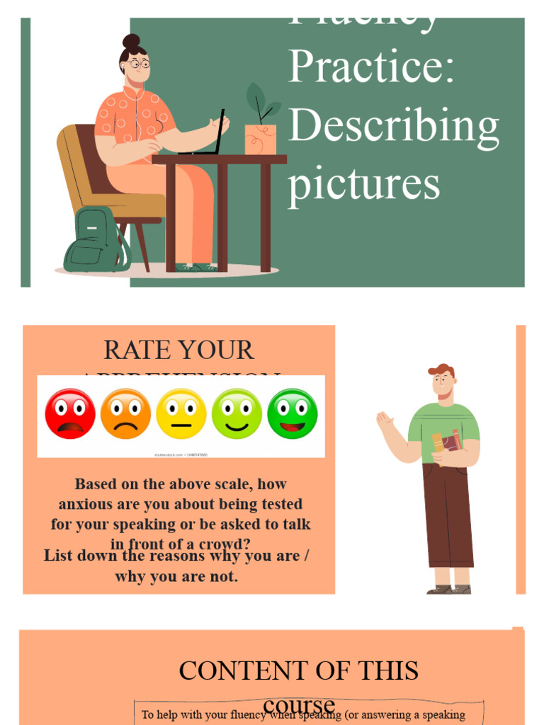 Fluency Practice: Describing Pictures | PDF | Grammatical Tense | Question