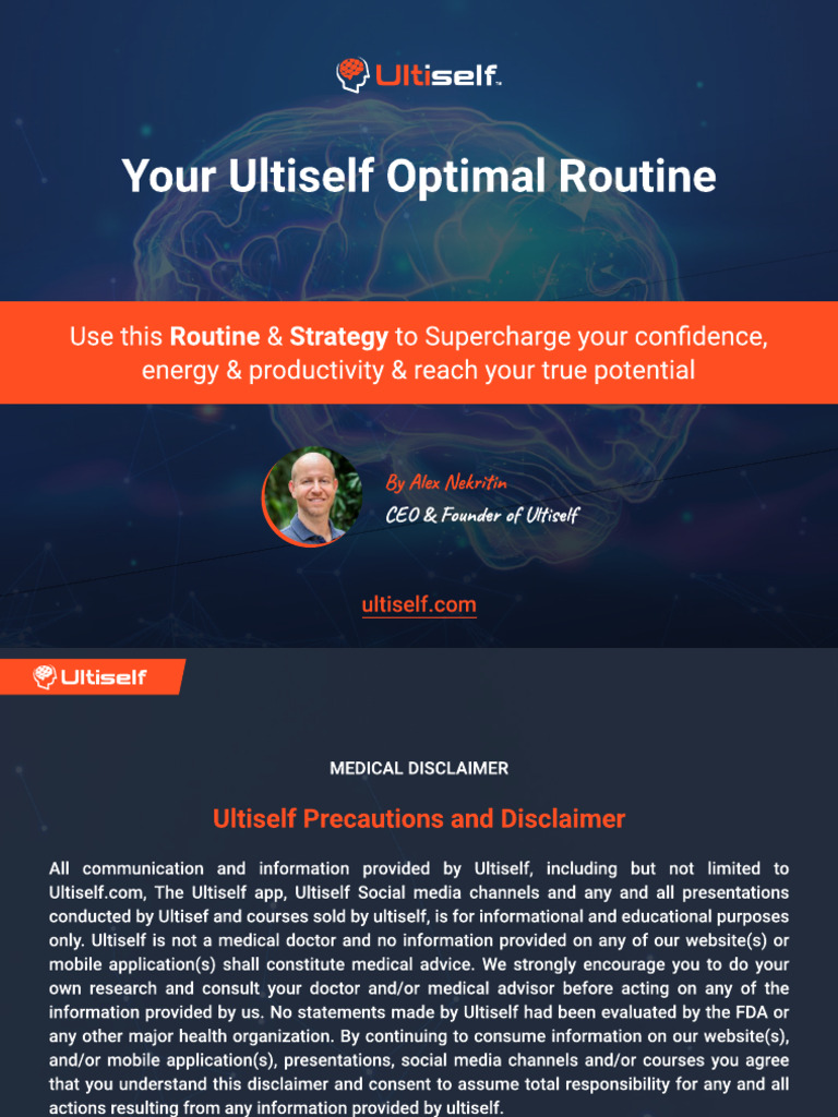 Optimal Routine 2868572 | PDF | Sleep | Probiotic