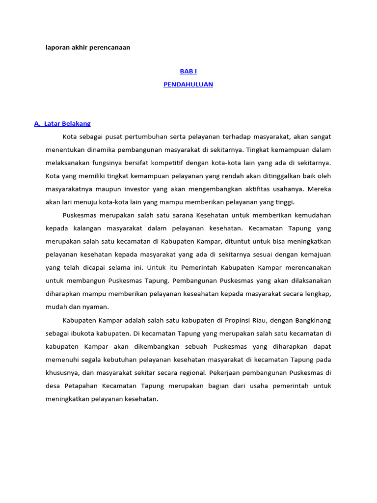 Contoh Laporan Akhir | PDF