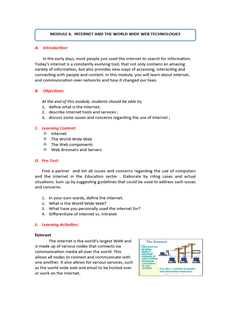 Module 6 | PDF | World Wide Web | Internet & Web