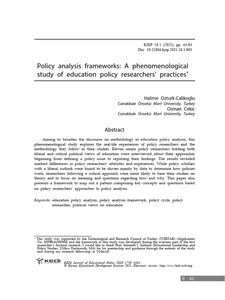 03 - Policy Analysis Framework | PDF | Analysis | Policy Analysis