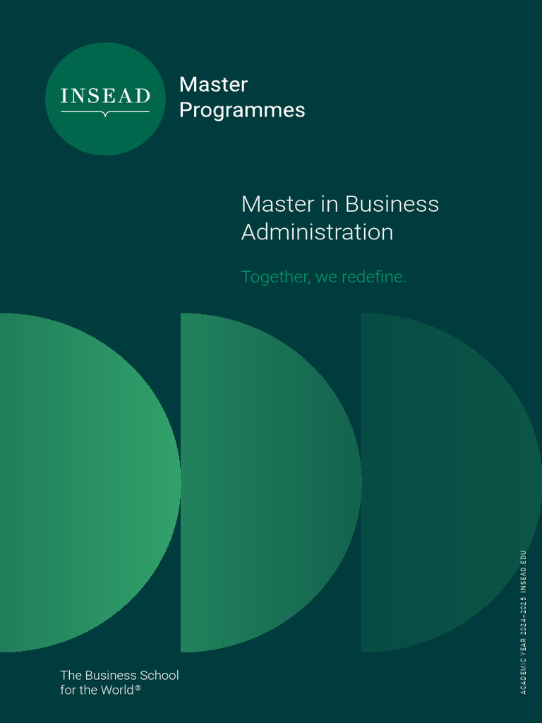 Insead DP Mba Brochure Web June2024 | PDF | Master Of Business ...
